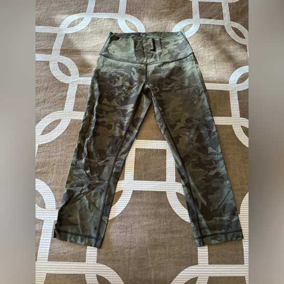 lululemon athletica | Pants & Jumpsuits | Lululemon Green Camo Align 25 ...
